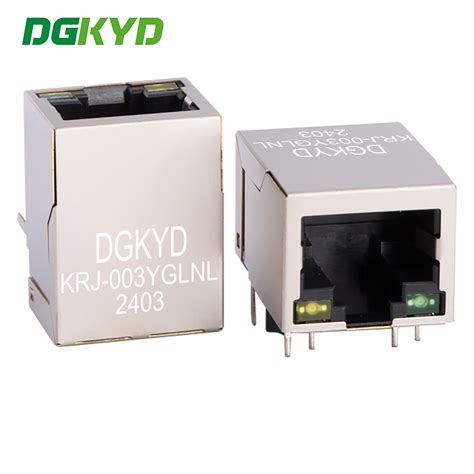 Krj 003yglnl 100m Integrated Filter Cat5e Ethernet Rj45 Waterproof Connector Module Shielded