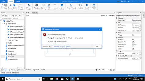Make Sure Excel Is Installed Error Help Uipath Community Forum