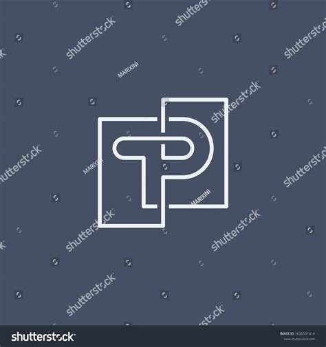 T P Monogram Logo Outline Style Stock Vector Royalty Free 1636531414 Shutterstock