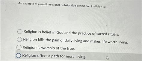 Solved An Example Of A Unidimensional Substantive