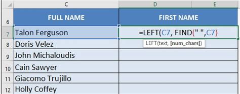 Extract First Name From Full Name In Excel Free Microsoft Excel Tutorials