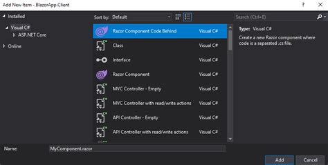 C Can I Add An Item To The Visual Studio Add Item Quick Menu Stack Overflow