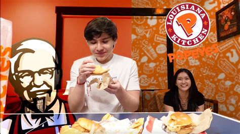 Kfc Vs Popeyes Chicken Sandwich Taste Test Youtube