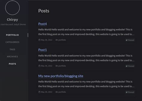 Move Homepage To Posts Tab About Me As Homepage · Issue 711