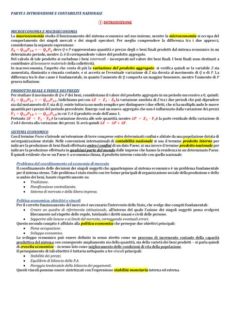 Riassunti Di Macroeconomia Docsity
