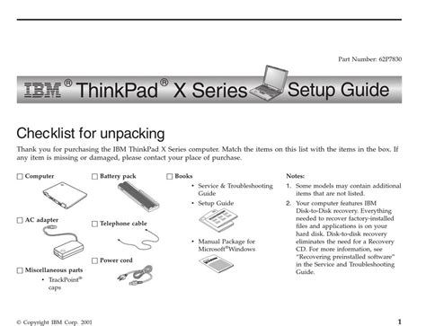IBM THINKPAD X LAPTOP INSTALL MANUAL ManualsLib