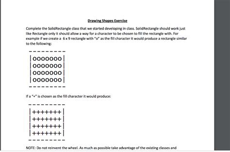 Solved Drawing Shapes Exercise Complete The Solidrectangle Chegg