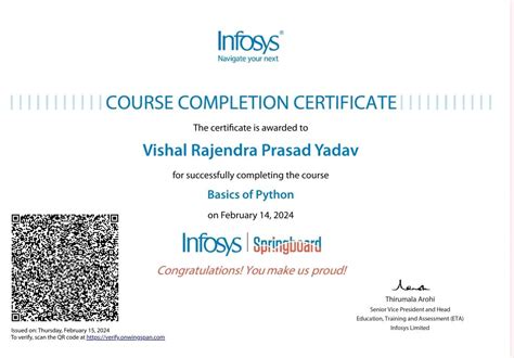 Vishal Yadav On Linkedin I Have Completed My Basics Of Python Course