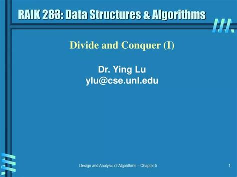 Ppt Raik 283 Data Structures And Algorithms Powerpoint Presentation