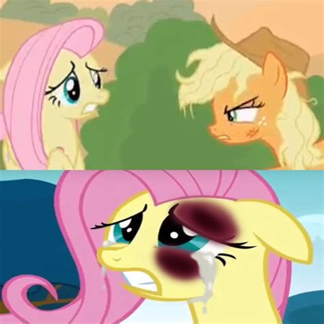 2175325 Safe Edit Edited Screencap Screencap Characterapplejack Characterfluttershy