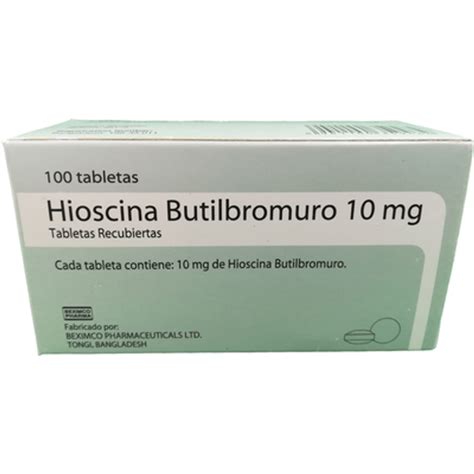 Hioscina Butilbromuro 10 Mg 5 Tabletas