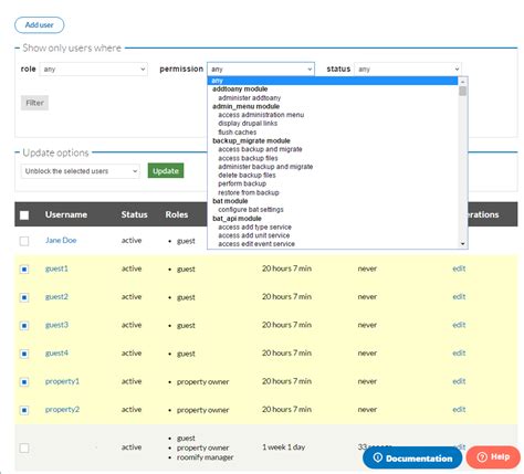 Manage Users Roomify Documentation Booking Systems With Drupal