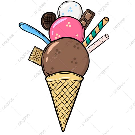 آيس كريم ثلاثي سكوب بوظة الآيس كريم Clipart ناقلات الآيس كريم Png