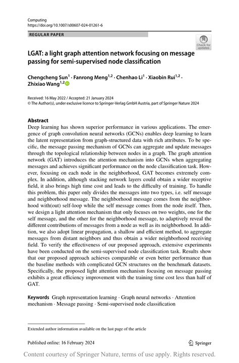 Lgat A Light Graph Attention Network Focusing On Message Passing For