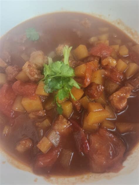 【番茄土豆炖牛肉的做法步骤图，怎么做好吃】雨欣厨流香下厨房