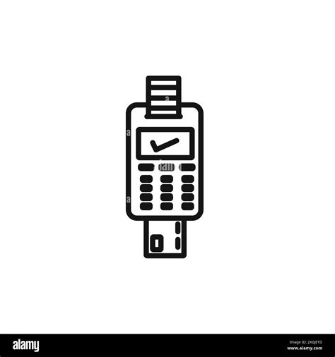 Pos Terminal Icon Vector Logo Set Collection For Web App Ui Stock