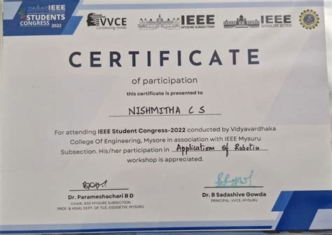 ieee robotics nishmitha gowda