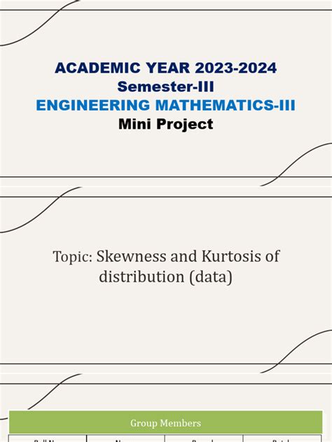 Maths Miniproject Pdf Skewness
