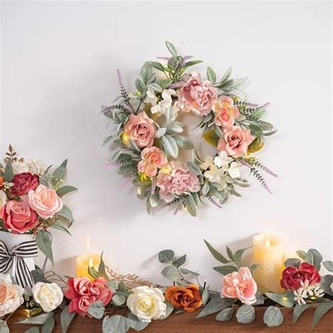 Amazon de Valery Madelyn künstliche Blumenkranz 45 7cm Türkranz mit