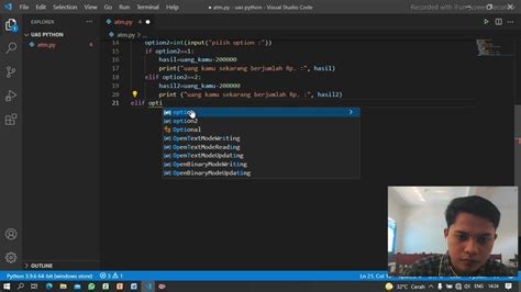 Cara Membuat Aplikasi Atm Sederhana Dengan Python Youtube