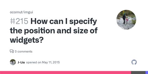 How Can I Specify The Position And Size Of Widgets · Issue 215 · Ocornut Imgui · Github