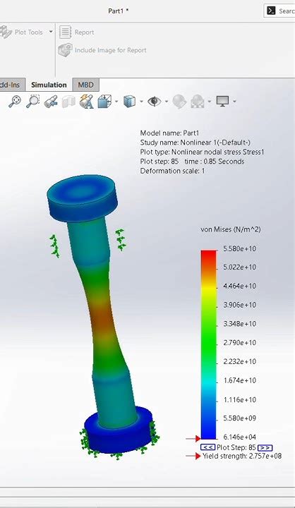 Solidworks Nonlinear Dynamic Simulation Simulation Analysis