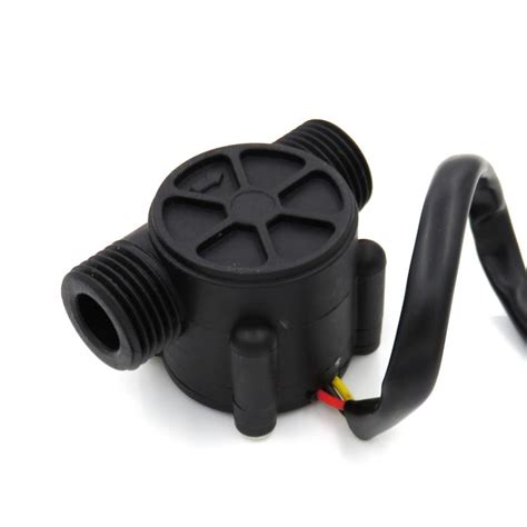 Water Flow Sensor 1 30l Min แรงดันไม่เกิน 1 75mpa ขนาดท่อ 1 2 Yf S201b Yf S201 สีดำ Arduino