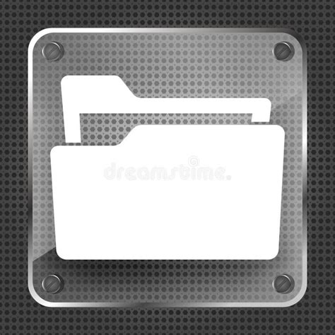 Flat Glass Folder Icon Stock Vector Illustration Of Blank 100851176