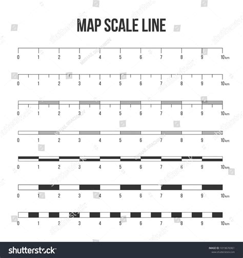 Creative Vector Illustration Map Scale Line Stock Vector Royalty Free Shutterstock