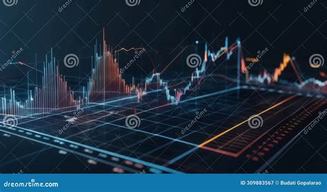 Digital Financial Data Visualization With Graphs And Charts Stock Illustration Illustration Of