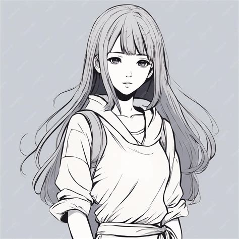 Premium Ai Image Vector Hand Drawn Anime Girl