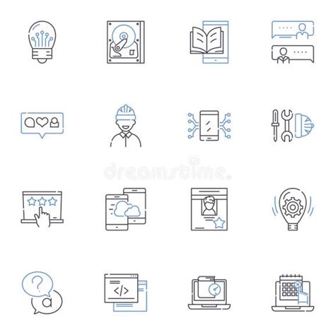 Gradient Boosting Line Icons Collection Trees Ensemble Boosting