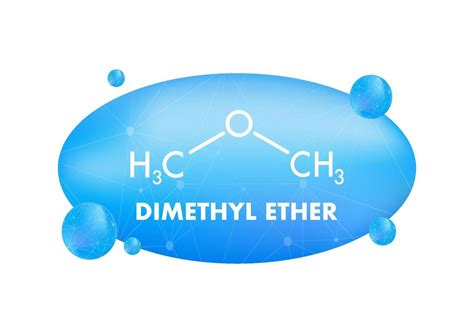Dimethyl Ether Chemical Formula And Structure With Blue Spheres 55938405 Vector Art At Vecteezy