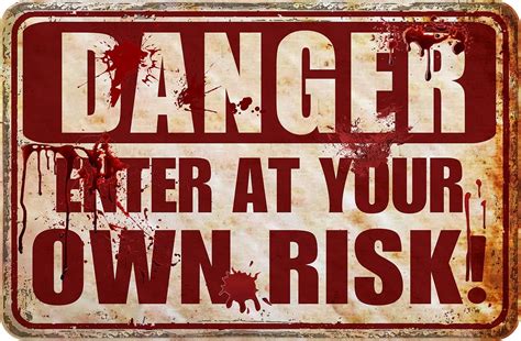 Halloween Decorations Outdoor Scary Metal Sign Halloween