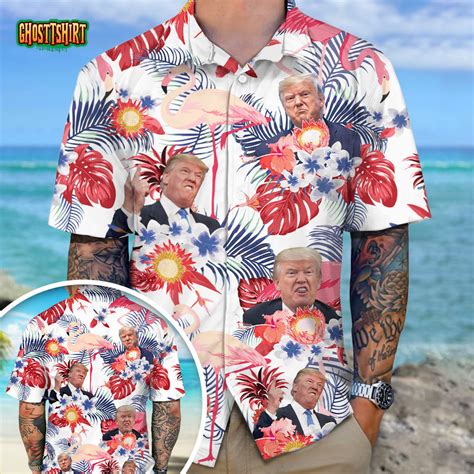 Custom Funny Trump Photo Aloha 2024 Hawaiian Shirt
