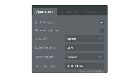 Excel Table Data Grid