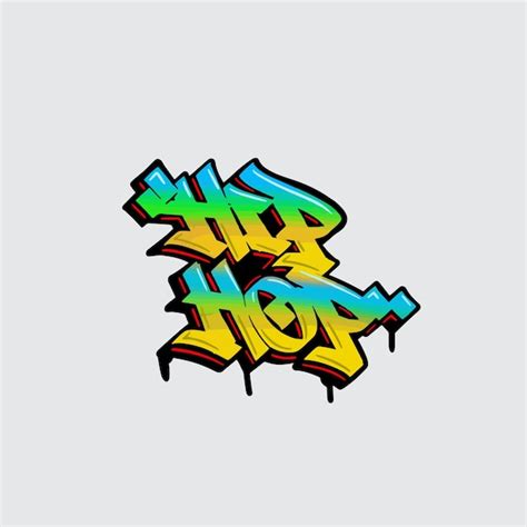 Premium Vector Hip Hop Word Text Street Art Graffiti Tagging