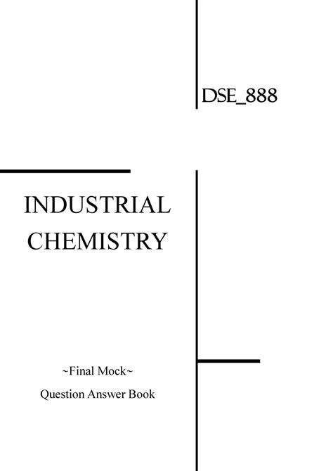 Chem In Chem Final Mock Question Answer Book Dse 888 Industrial