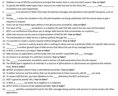 Solved 1 Stateless Is One Of RESTful Architecture Principle Chegg Com