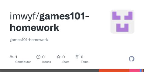 Github Imwyfgames101 Homework Games101 Homework
