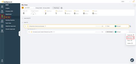 Reassign Key Result Datalligence