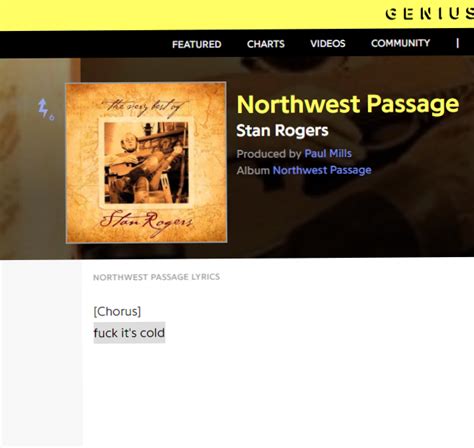 Stan Rogers Northwest Passage Scrolller
