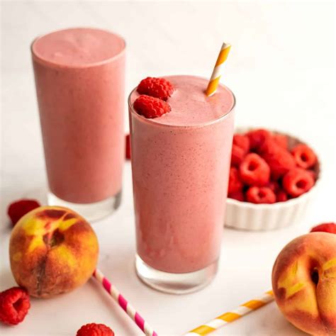 Peach Raspberry Smoothie Bites Of Wellness