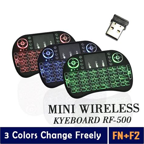 Mini Wireless Keyboard Rf With Color Rgb Backlit Ghz Wireless Mini Keyboard