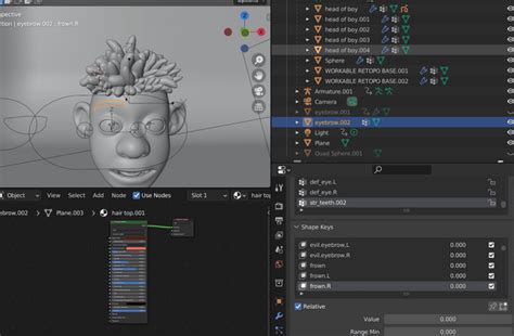 How To Transfer Mesh Deformation Done By Shape Keys To Eyebrows So They