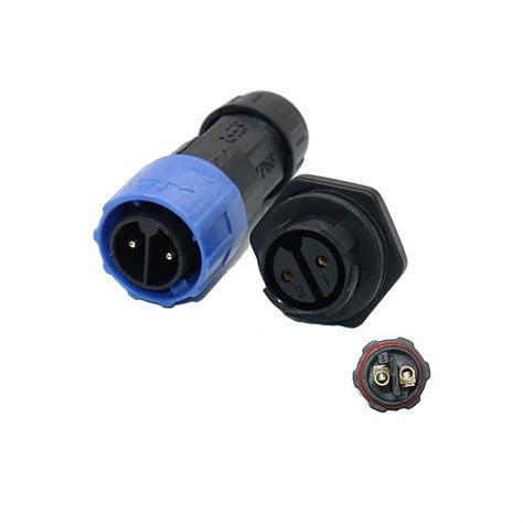 M19 Power Connector 2 Pin Male Female Bayonet Screw Type Rear Mounted