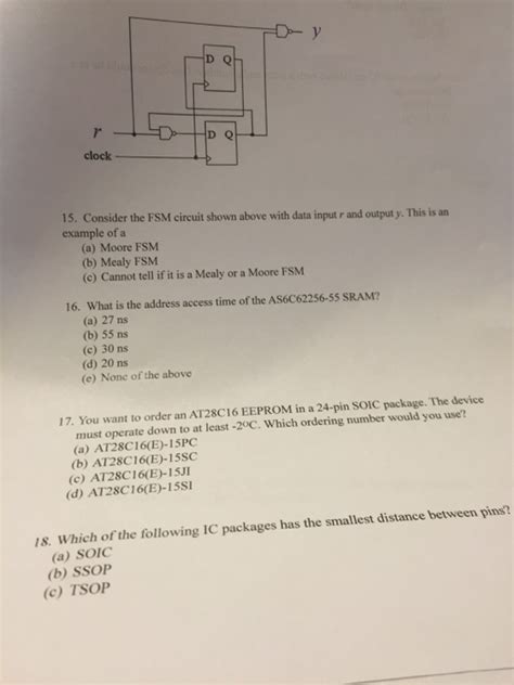 Solved Clock 15 Consider The FSM Circuit Shown Above With Chegg Com