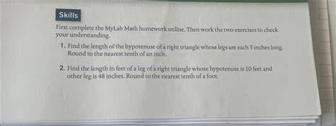 Solved First Complete The Mylab Math Homework Online Then
