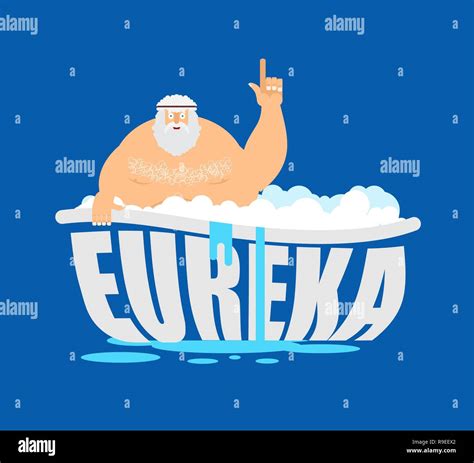 Archimedes In Bath Thumbs Up Eureka Ancient Greek Mathematician