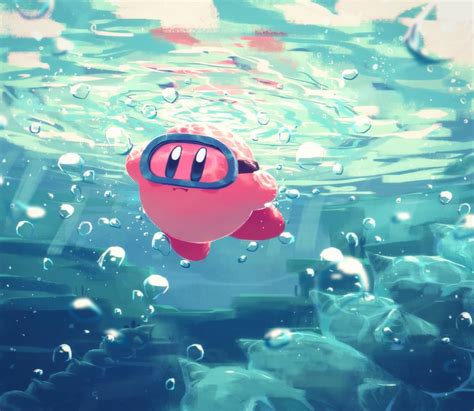 Underwater Kirby By Suyasuyabi427 Kirby